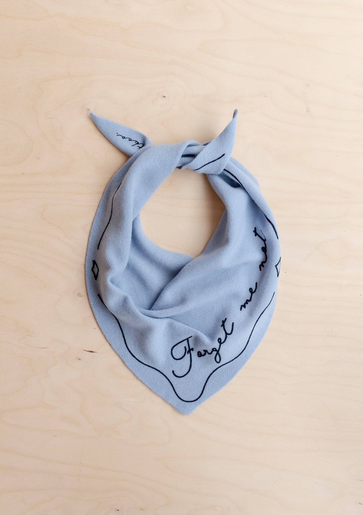 Merino Wool Triangle Scarf in Forget Me Not – Sitara Morgan Boutique