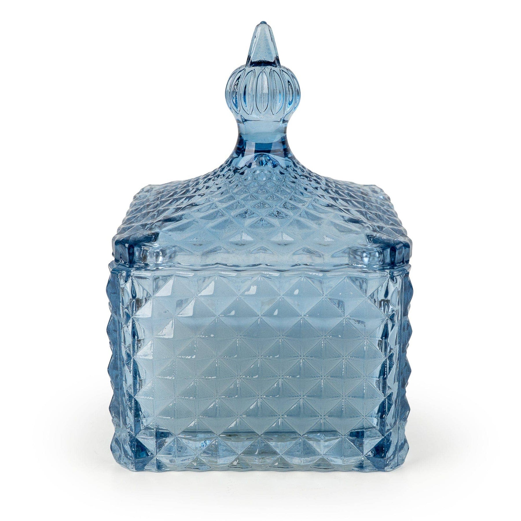 Square Embossed Candle Jar Tianshui Blue – Sitara Morgan Boutique