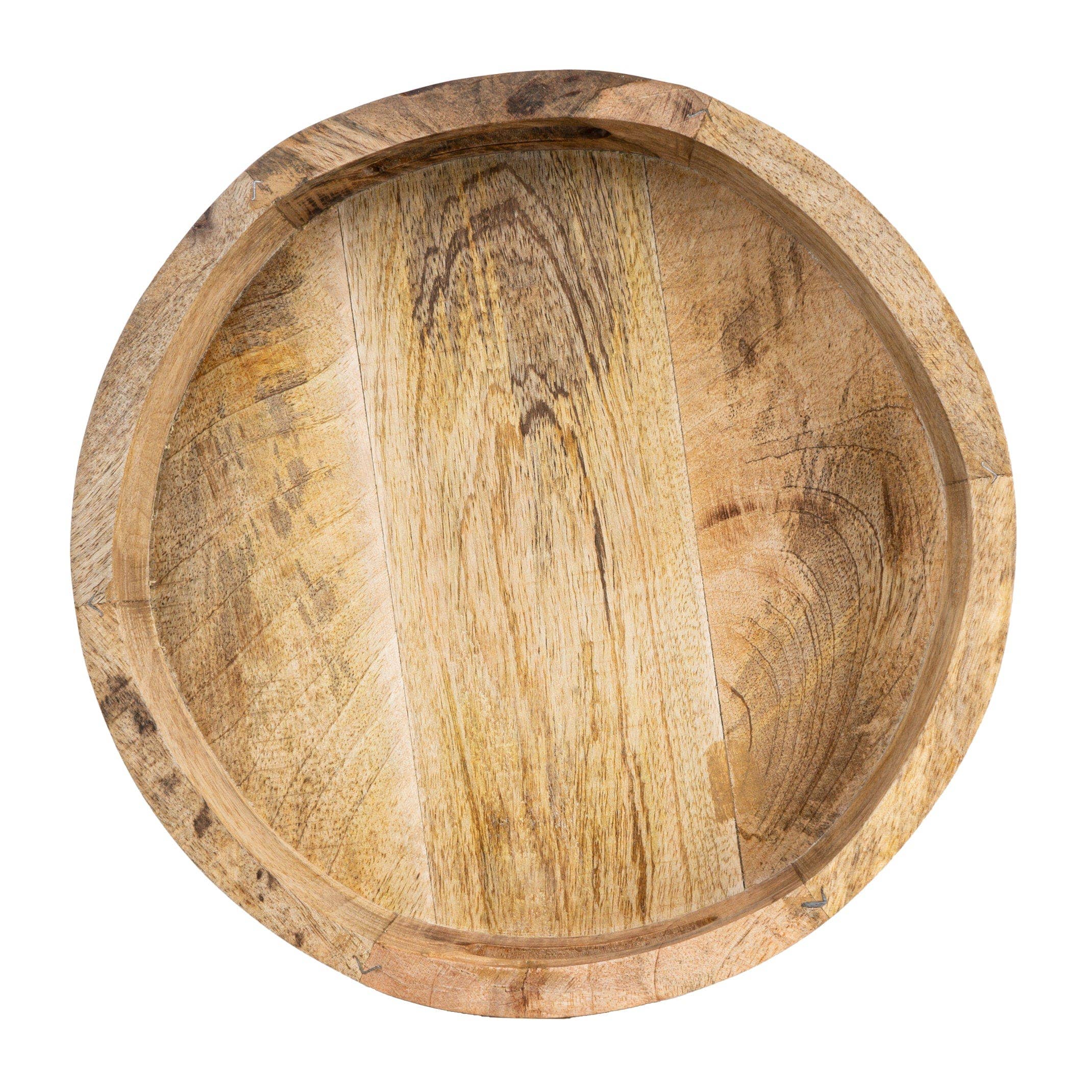 30cm Round tray plain mango wood - Natural finish – Sitara Morgan Boutique