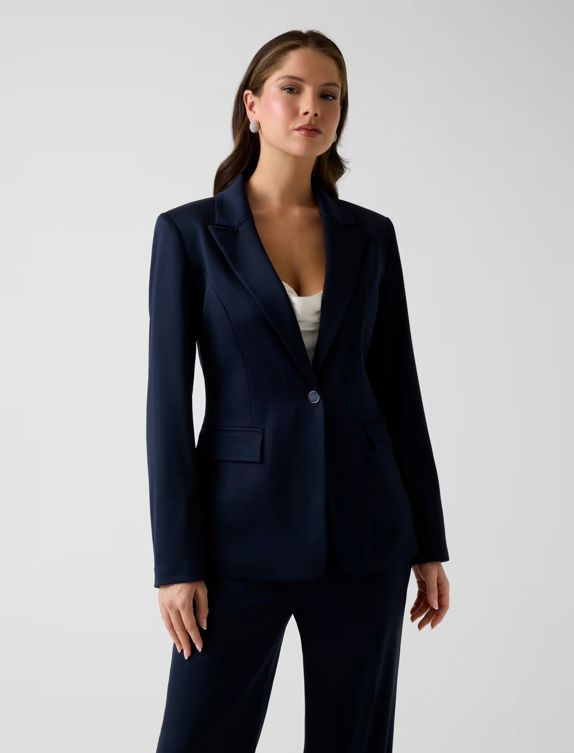 Guess Navy Blazer Fitted Jacket – Sitara Morgan Boutique