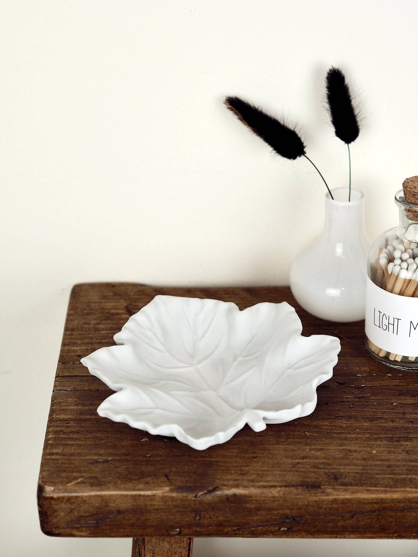 Concrete maple leaf trinket dish | Jewellery Dish | Key Dish: Grey Mar ...